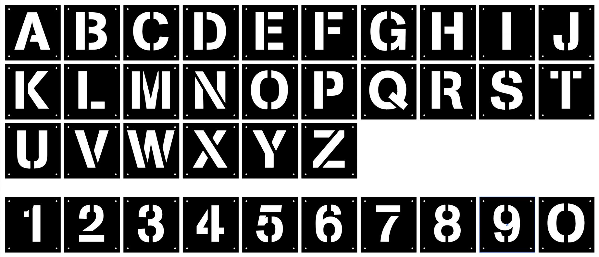 Spuitsjablonen - Bosman Letters & Reklame Rotterdam